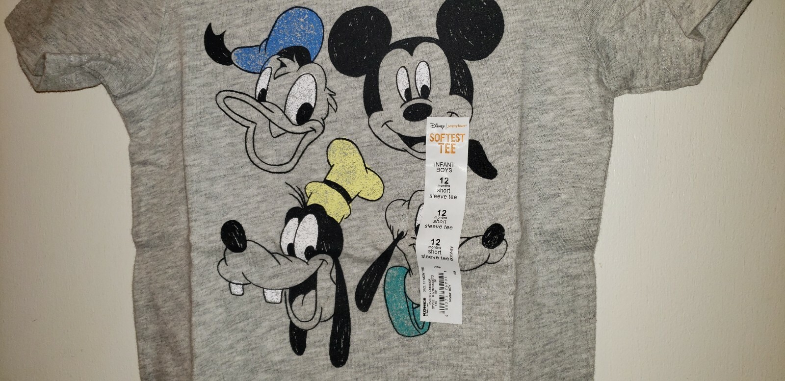 Disney Jumping Beans Infant Boys Short-Sleeve Top Donald, Mickey, Pluto ...