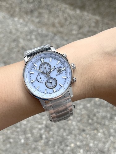 New! Citizen Watch Eco-Drive CA0840-87M Chrono Date Light Blue Dial ...