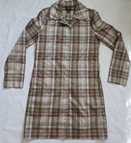 GAP Women’s Plaid Trench Rain Coat Multicolored Lightweight Size XS | eBay