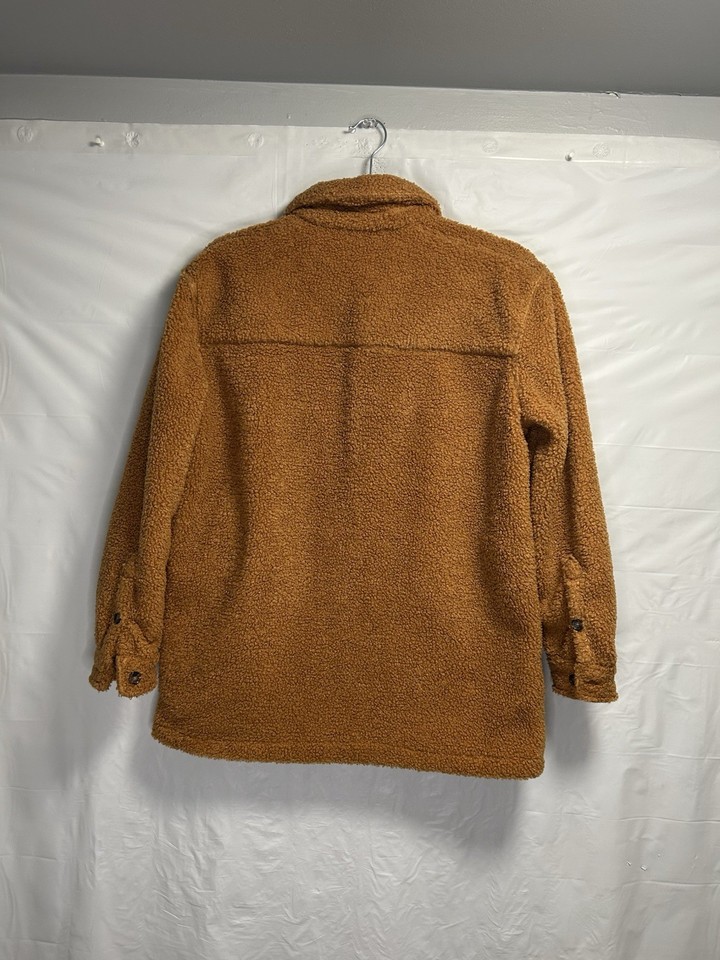 Marine Layer Eden Sherpa Overcoat Shacket Brown Tan Women’s Small ...