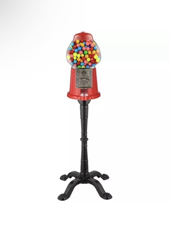 Vintage Gumball Machine With Stand, Gumball Dispenser And Coin ...