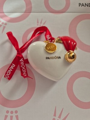 UK LIMITED EDITION Pandora Santa Heart Red Hat Christmas Tree Ornament ...