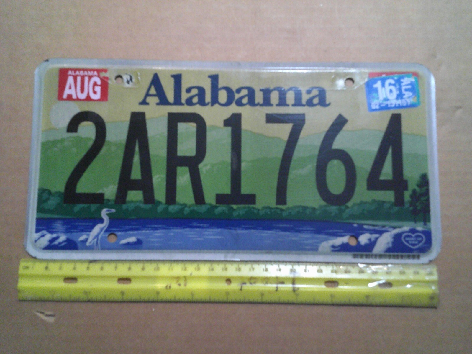 *License Plate, Alabama, 2016, Wading Egret, 2 AR 1764 | eBay
