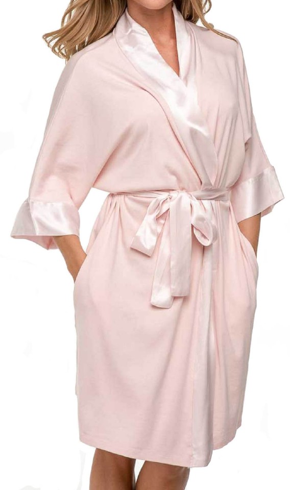 PJ Harlow Knit Robe With Pockets And Satin Trim Shala - PJSR6RSIZED ...