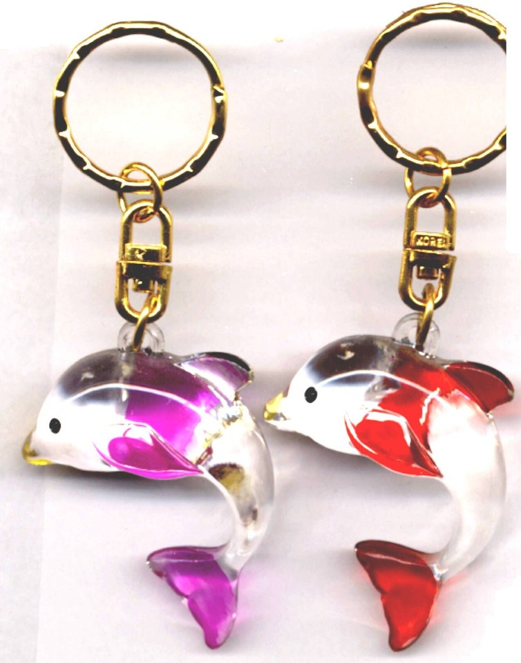 LOT OF 12,24 PC-ASSORTED COLOR PAINTED ON CRYSTAL CLEAR ANIMAL KEYCHAIN ...