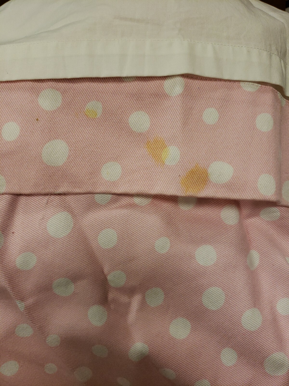 Pottery Barn Kids Pink w/ White Polka Dots Lined Panel Drape Curtain 84 ...