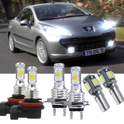 For Peugeot 207 - H7 H11 501 6000K WHITE Led Headlight Low/Fog/Side ...
