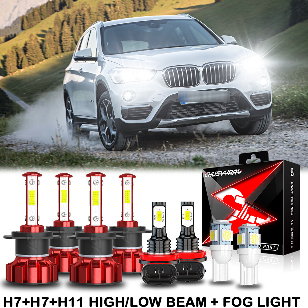 For BMW X1 2012-2018 6000K - 6x LED Headlight Bulbs High Low Beam + Fog ...