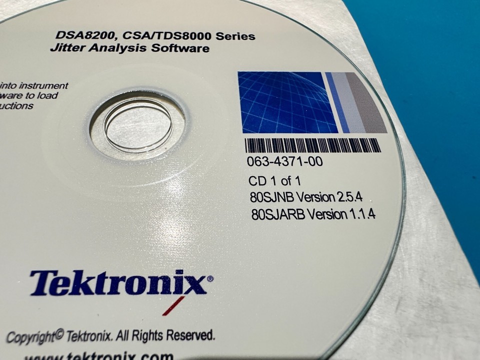 Tektronix CSA8000 TDS8000 DSA8200 Jitter Analysis Software 80SJNB ...