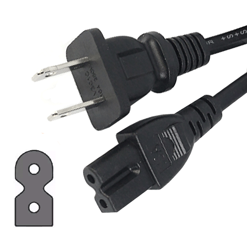 Polarized Nema 1-15 Plug To Polarized Power Cord For PS1 PS2 Fat Sega ...