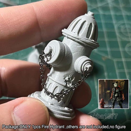 Unpainted 1/18 Fire Hydrant Model Scene Decor For 3.75" Figure Joytoy ...