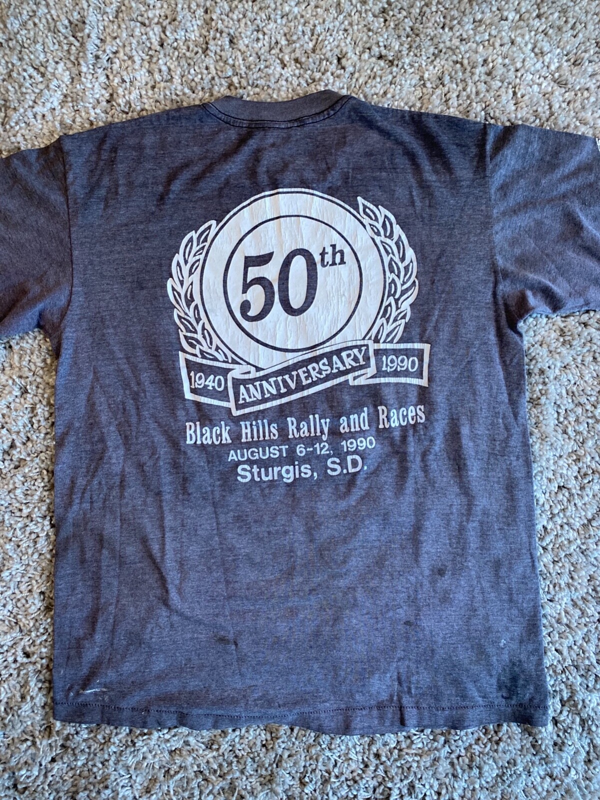 Vintage Sturgis Motorcycle Rally T shirt 1990 50th An… - Gem