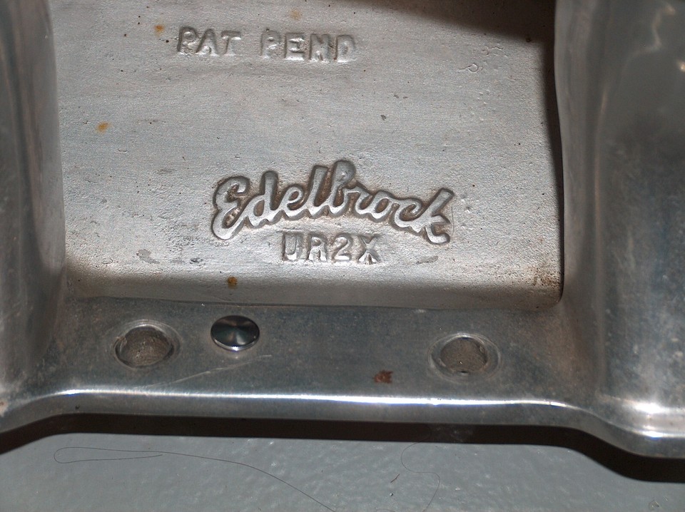 Vintage Edelbrock BB Chevy 2x4 Tunnel Ram Intake Manifold UR2X Chipped ...
