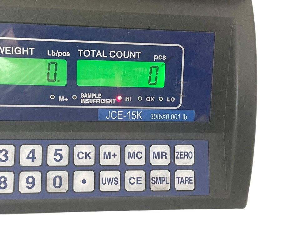 ULINE JCE-15K (H-1122) Counting Scale 30 lbs. x .001 lb. w/ Power ...