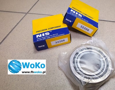 Tapered roller bearing 32206 JR NIS JAPAN dimension 30x62x21.25 free ...