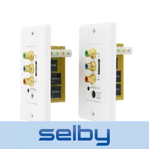 Cat5 In-Wall Component RGB Video RCA + IR Infrared Extender Kit Wall ...