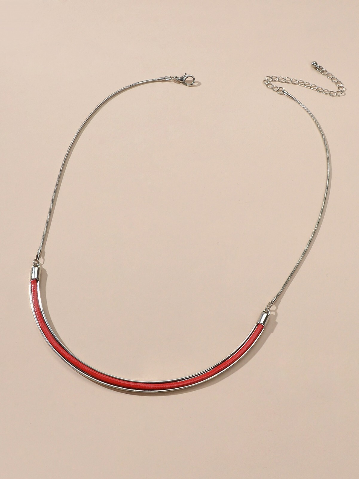 Fashion Thin Snake Chain Red Pendant Statement Collar Necklace Daily Jewellery | eBay