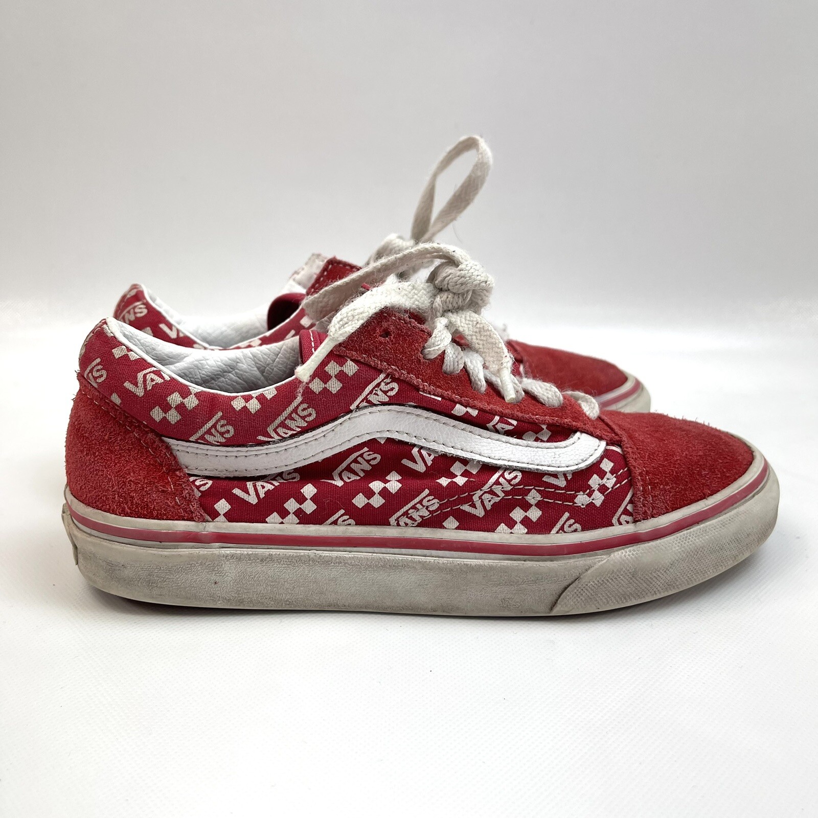 Vans Old Skool Logo Repeat Racing Classic Skaters Red… - Gem