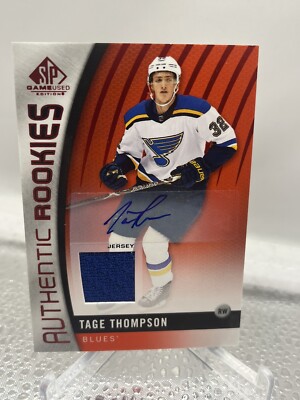2017-18 #97 Tage Thompson SP Game Used Authentic Rookies Jersey Relic ...