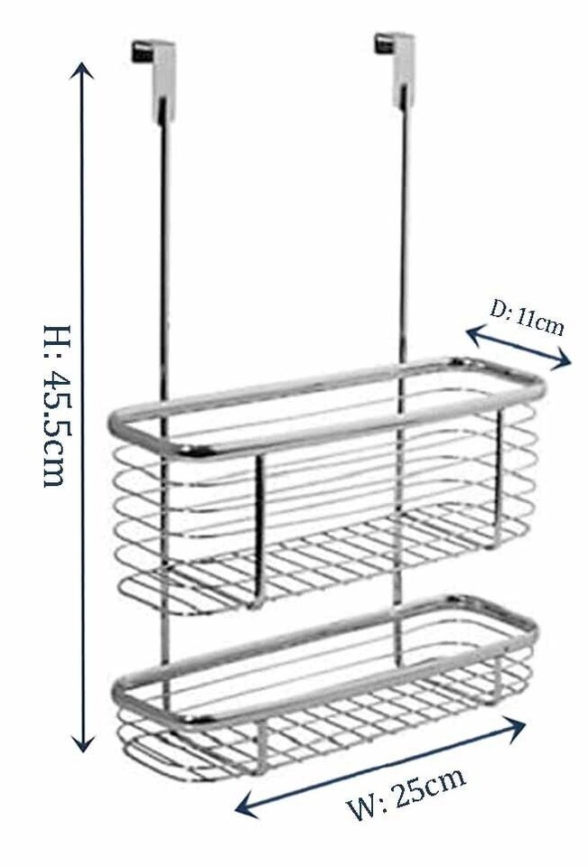 Hanging Over Door Screen Shower Caddy Bathroom Storage Rack Tidy Modern ...