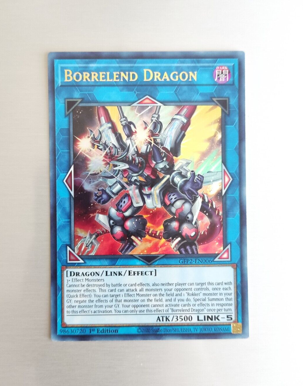 Yu-Gi-Oh! Borrelend Dragon GFP2-EN006 - 1st Edition - Ultra Rare - Near ...