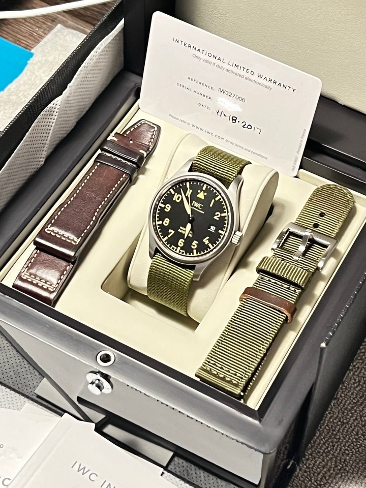 IWC Mark XVIII Heritage Titanium Pilot Mens Watch, 40mm, IW327006 ...