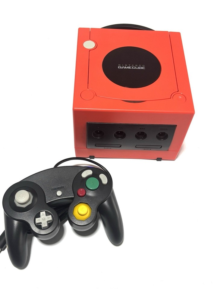 Nintendo GameCube Console Red&Black Custom Console + Controller + Wires ...