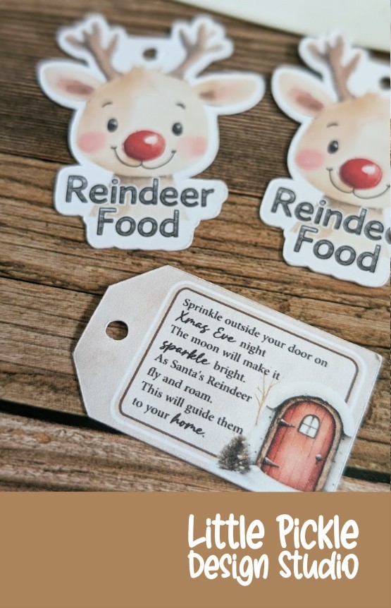 12 x DIY Make Your Own Magic Reindeer Food Packets Envelopes Christmas ...