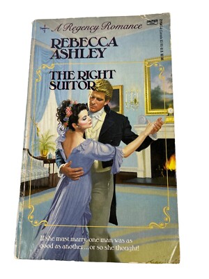 The Right Suitor by Rebecca Ashley VTG First Edition 1989 Yellow Dyed ...