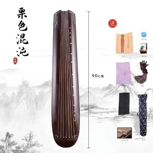 Advanced Portable Small Guqin 90cm Mini 7 Strings Guqin Zither Old Fir ...