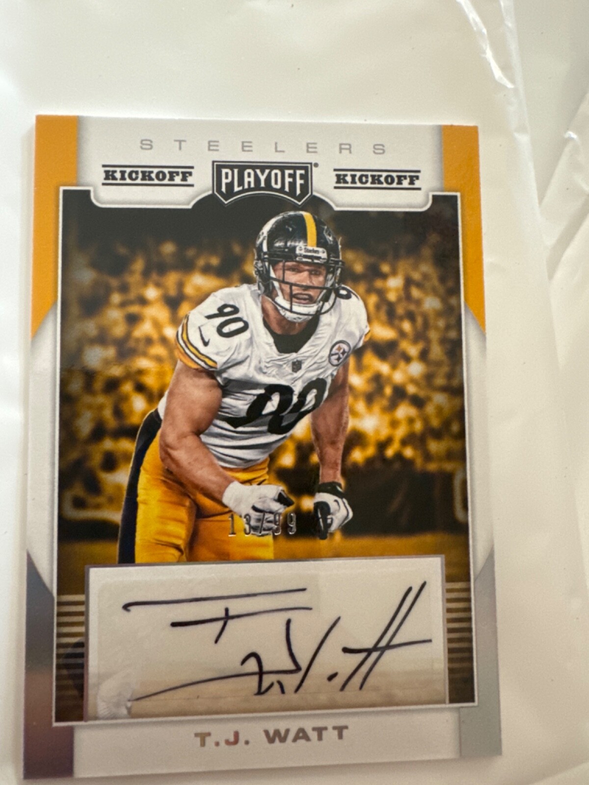 2017 Panini Playoff - Rookie Signatures #RS-TJ T.J. Watt /99 (AU, RC ...