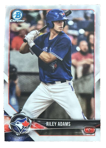 Riley Adams 2018 Bowman Chrome Prospects #BCP241 Rookie Toronto Blue ...