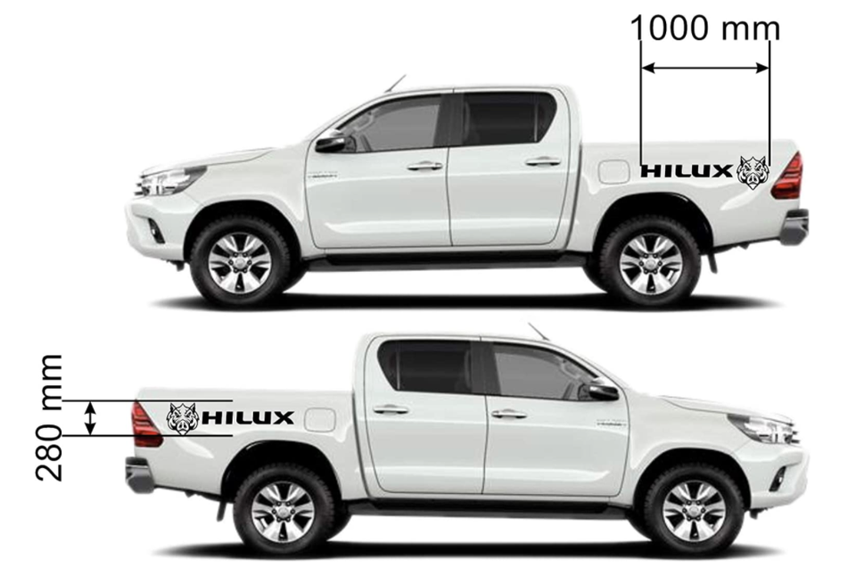 TOYOTA HILUX MK7 MK8 MK9 INVINCIBLE 4x4 HOG VEHICLE GRAPHICS DECALS ...