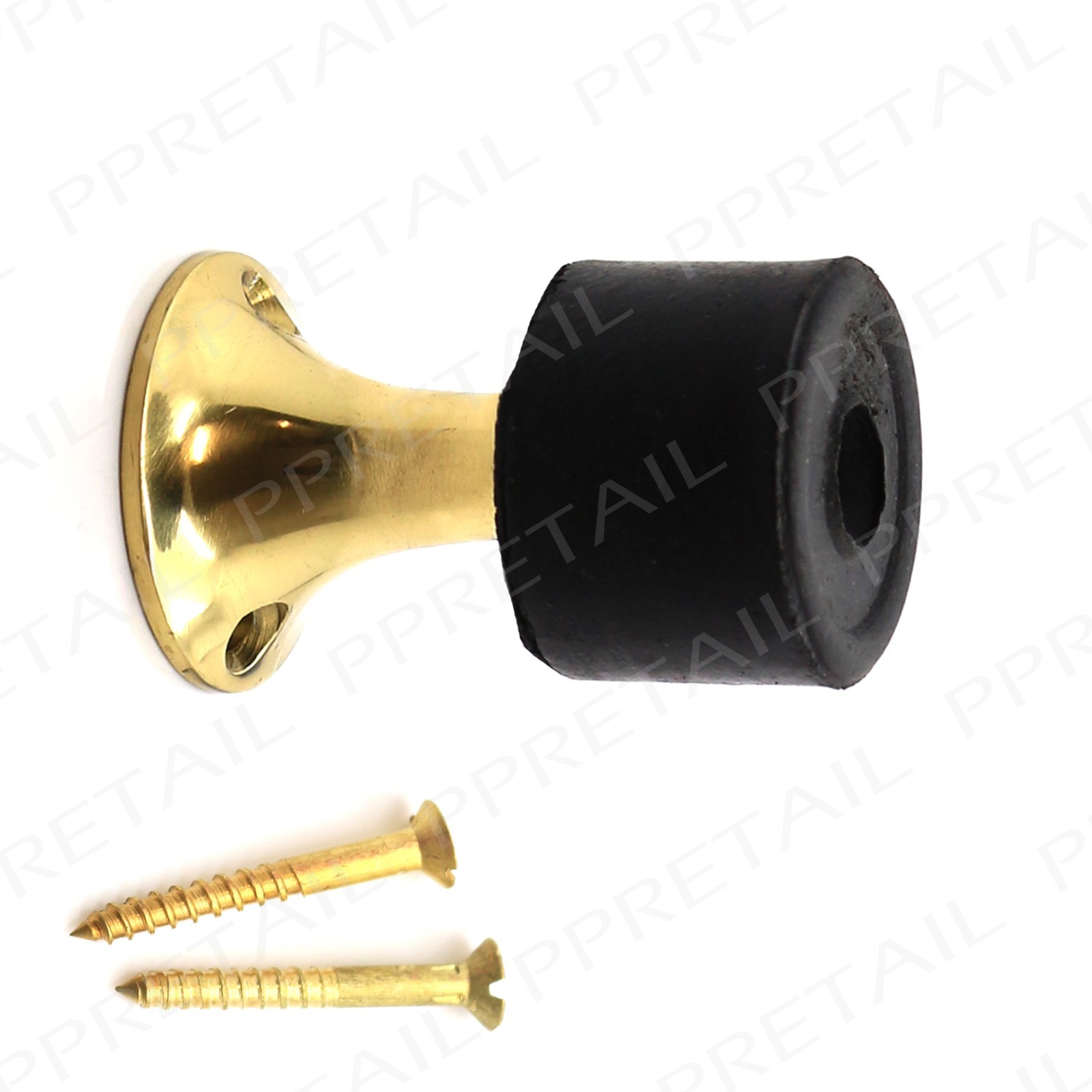 POLISHED SOLID BRASS DOOR STOPPER RANGE Pedestal Wall/Floor Mounted ...