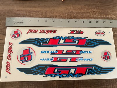 GT Racing Pro Series Stickers Decals (Red, Black, Blue, Silver) - Die ...