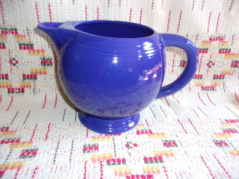 VINTAGE COBALT FIESTA ICE LIP PITCHER - cc | eBay