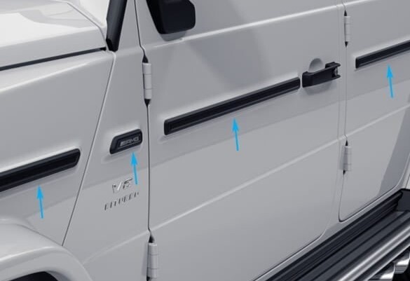 For Mercedes Door Molding Trim Kit - Black - W463 G550 G500 G63 G65 ...