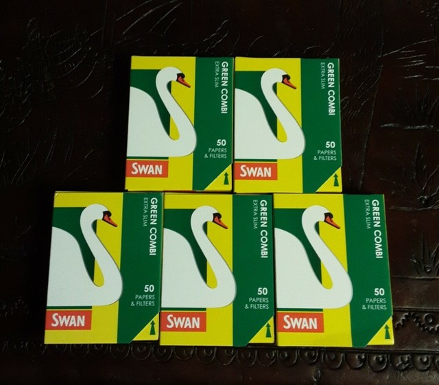 Swan Blue Extra Slim Cigarette Rolling Papers and Filters - 50 Booklets ...