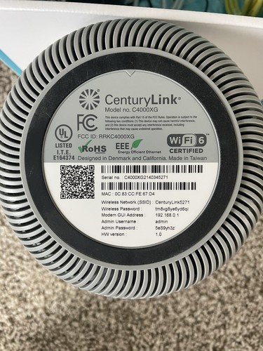 CenturyLink C4000XG Model Never Used. Still Have Box And Charger | eBay