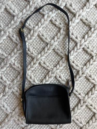 Coach Crossbody Purse Vintage 90s Metropolis H9U 9087 Black Leather Zip ...