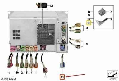 BMW X3 F25 X4 F26 Repair Module Aerial GPS L=5160mm Genuine 61119375974 | eBay