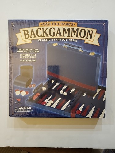 Collector's Cardinal Backgammon Game Set in Blue Red Faux Leather Case ...