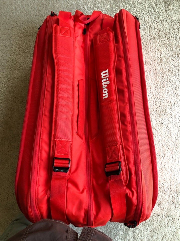 Wilson Super Tour 6 Pack Red Tennis Bag | eBay