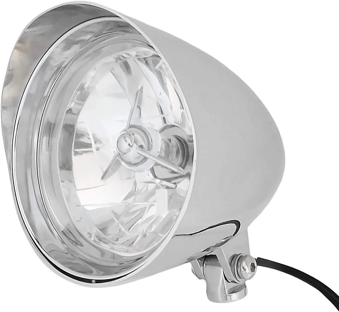 6" Chrome billet alloy bullet headlight For Harley Sportster Chopper ...