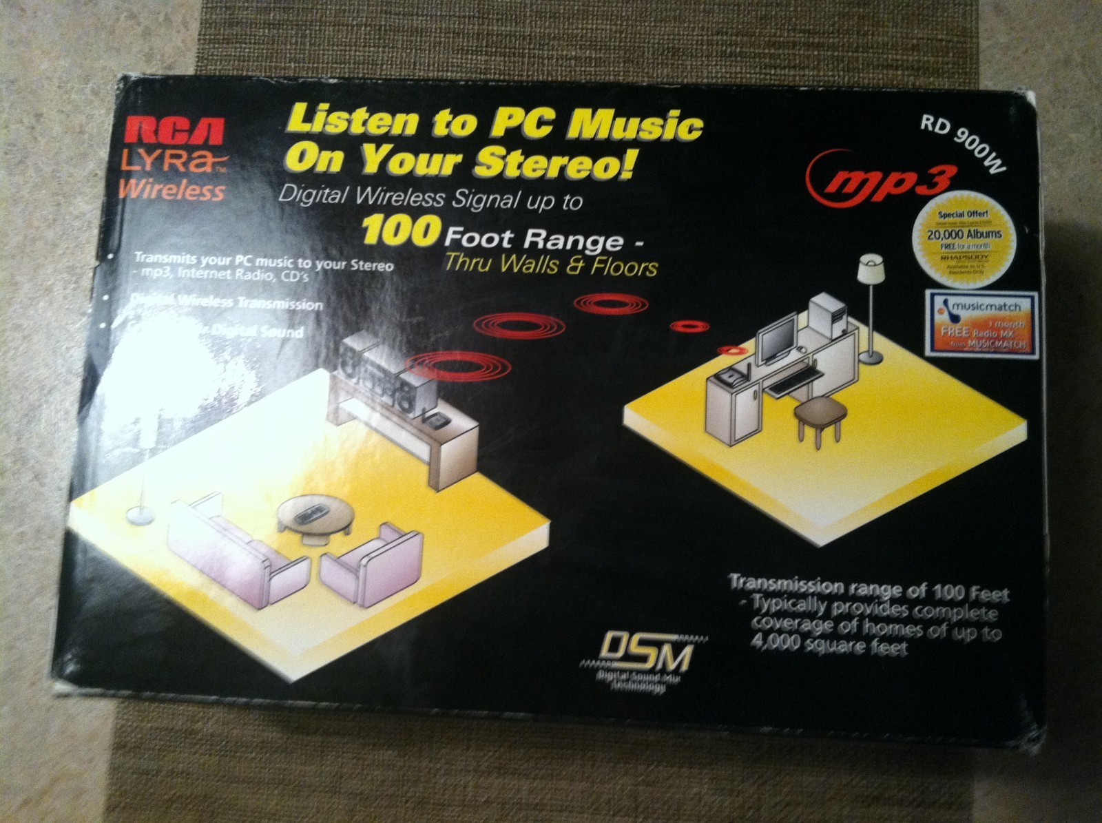 New RCA Lyra Wireless RD900W with Digital Sound Mix Technology ...