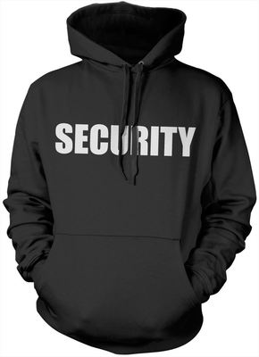 Security Guards Uniform Unisex Hoody - Black Fancy Dress Costume Hoodie ...