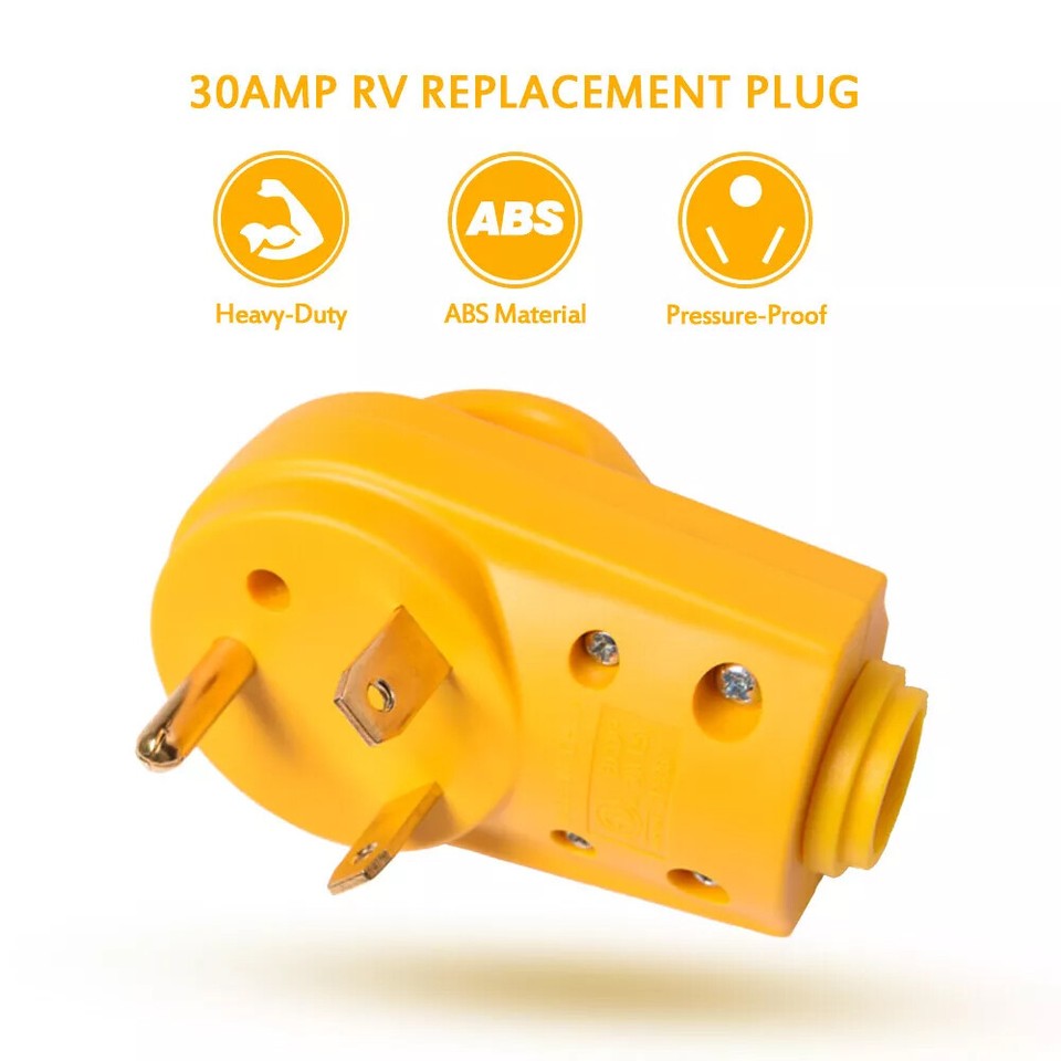 30Amp Male Female RV Replacement Plug Electric Power Cord Receptacle ...
