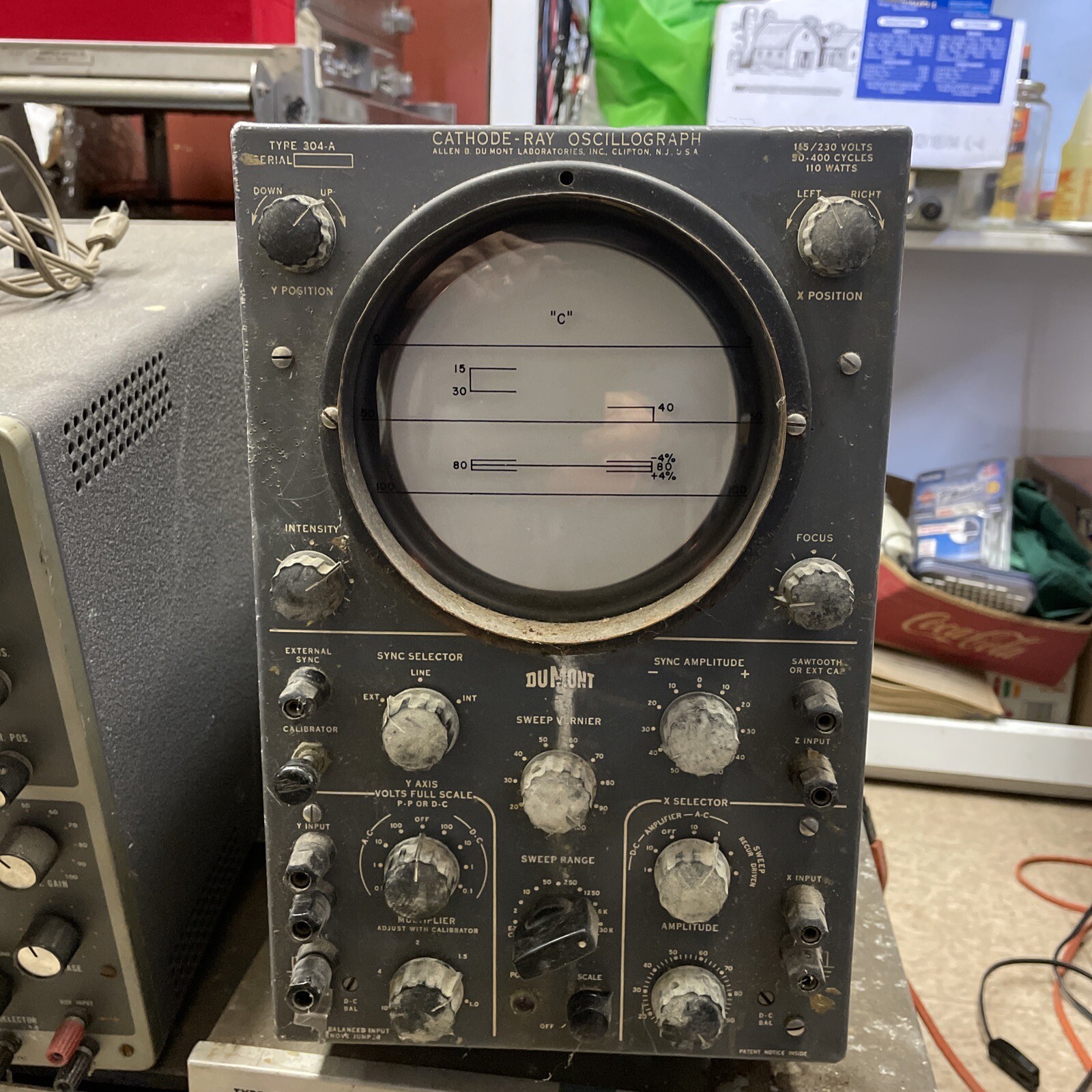 DUMONT Cathode Ray Oscillograph Type 304-WORKING Submariner Estate | eBay