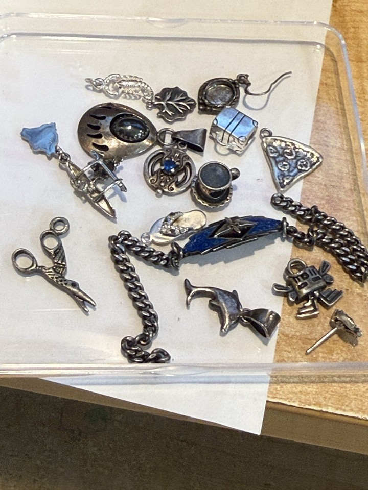 ANTIQUE STERLING SILVER JEWELRY PARTS FOR SCRAP 34.6 GRAMS | eBay