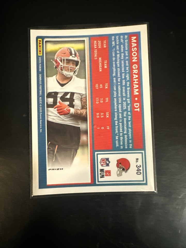 2025 Donruss - Rated Rookie Mason Graham #340 Optic Preview Red Wave ...
